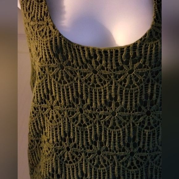 Coldwater Creek | Tops | Cwc Dark Olive Lace Tank | Poshmark
